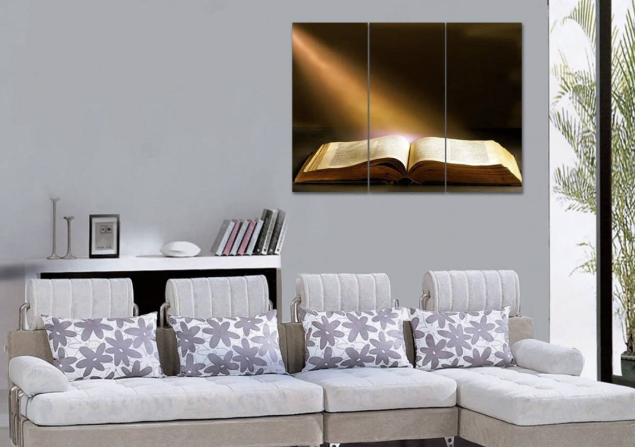 Holy Bible Canvas Art | Non-Fading Scripture Decor, Museum-Grade ...